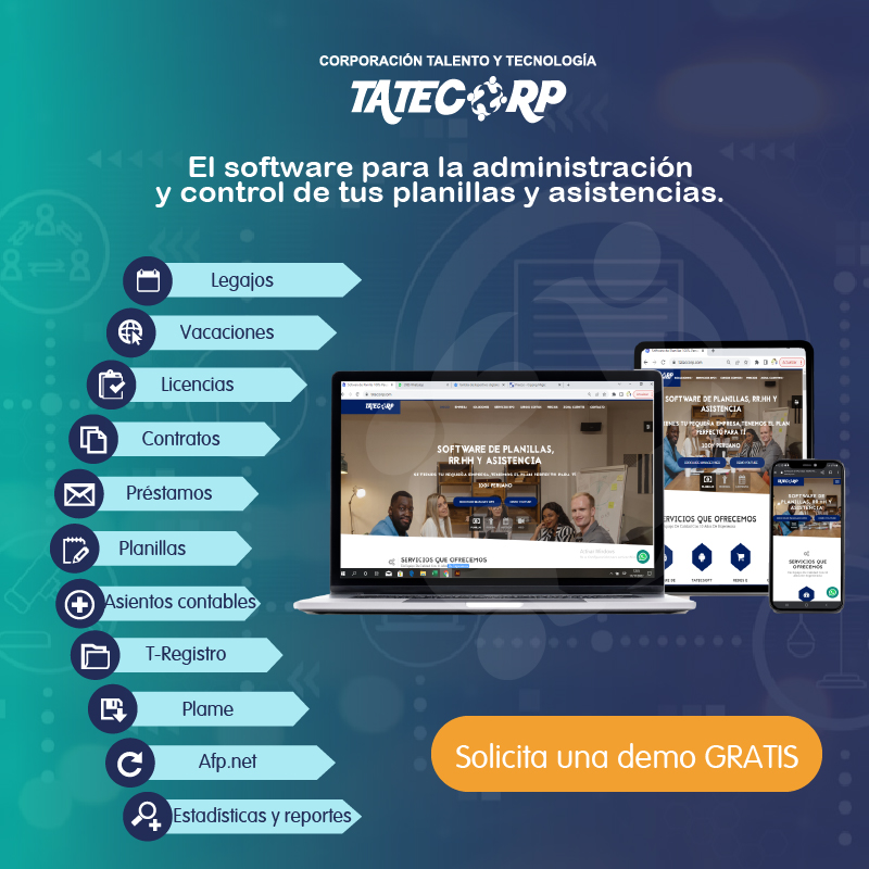 Tatec Perú | Software de Planillas |Software de RR.HH.| Software de Asistencia | 100% Peruano